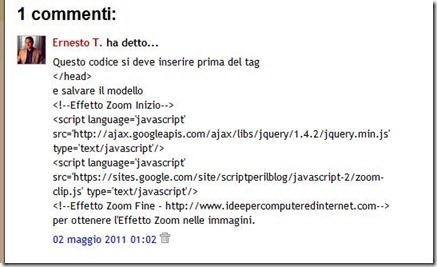 Come inserire codice HTML o Javascript nei commenti di Blogger. | IdpCeIn